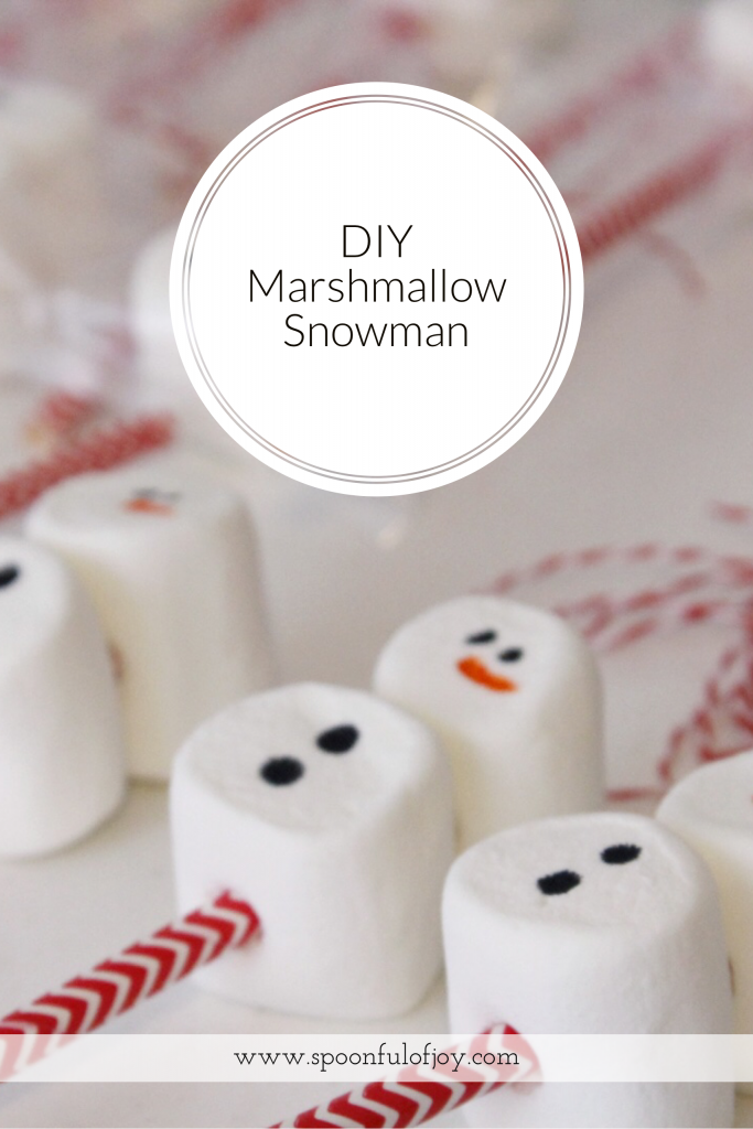 Easy Marshmallow Snowman for hot chocolate – Spoonful of Joy